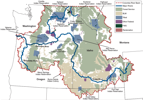 Columbia Snake River Dam System