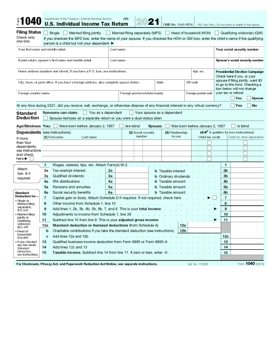 Federal Individual Income Tax Terms: An Explanation | Congress.gov ...